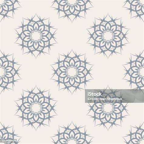 장식이 있는 베이지 색 매끄러운 패턴 커버 패브릭 엽서 및 인쇄에 적합합니다 0명에 대한 스톡 벡터 아트 및 기타 이미지 0명 기하 도형 꽃 식물 Istock