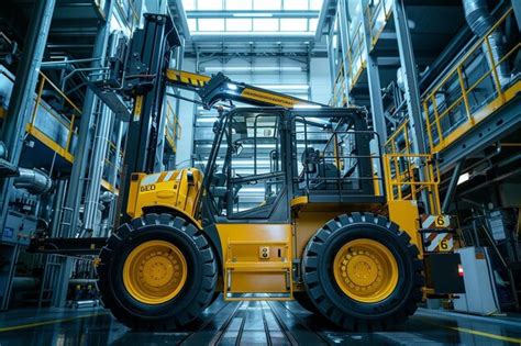 Premium Photo Rafibd2024 Telehandler Boom Lift In Industrial Setting