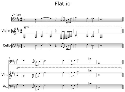 Flat Io Sheet Music For Piano Violin Cello
