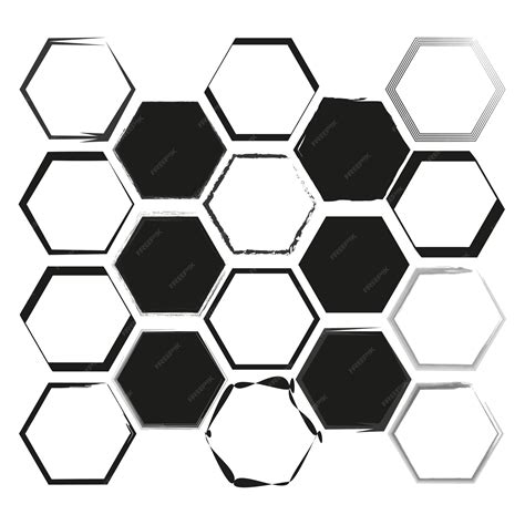 Premium Vector Hexagonal Pattern Variety Geometric Honeycomb Array