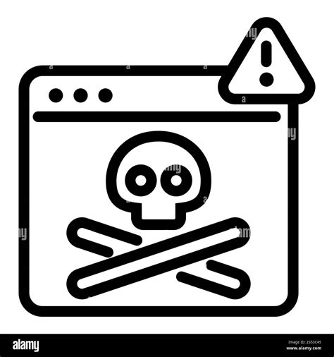Virus Computer Danger Icon Outline Virus Computer Danger Vector Icon
