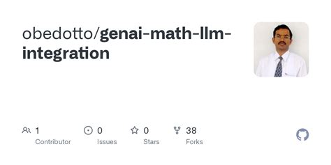 GitHub Obedotto Genai Math Llm Integration
