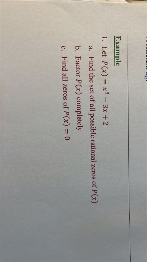 solved 1 let p x x3−3x 2 a find the set of all possible