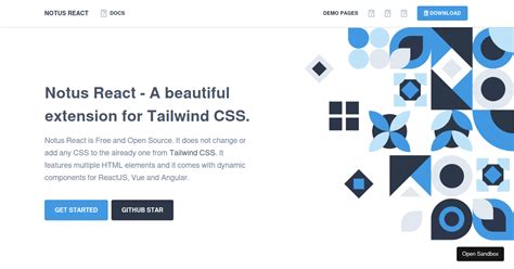 Notus React Codesandbox