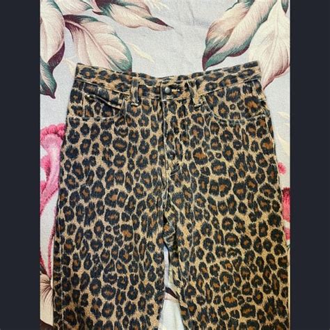 Deadstock Bianca Shiny Cheetah Flare Pants Free US Shipping Etsy