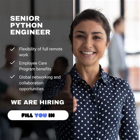 Fill You In India On Linkedin Senior Python Engineer