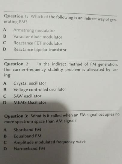 Solved Question 1 Which Of The Following Is An Indirect Way