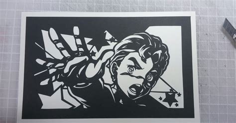 切り絵 【切り絵】広瀬康一【ジョジョ4部op】 たかつのイラスト Pixiv