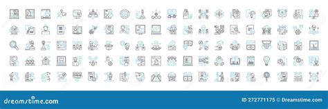 Strategy Planning Vector Line Icons Set Strategy Planning Strategy