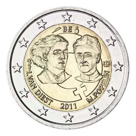 Moeda De 2 Euros Comemorativa Bélgica 2011 Dia Da Mulher Fc MercadoLivre