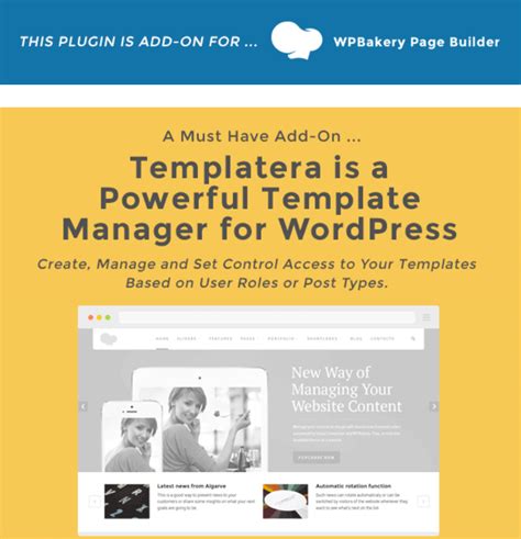 Templatera Template Manager For Wpbakery Page Builder