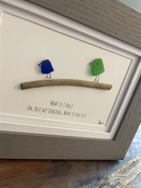 Framed Sea Glass Art Picture Customize And Personalize To Etsy