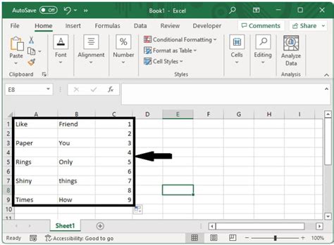 Excel 自动合并上方左侧的空白单元格极客教程