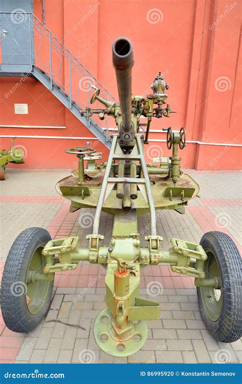 Soviet Anti Aircraft Gun Of The Second World War Editorial Image