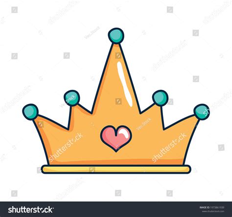 Princess Crown Heart Icon Stock Vector Royalty Free Shutterstock