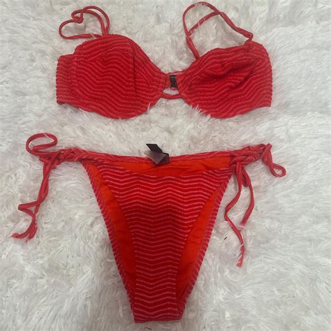 Red Triangl Bikini Small Small Cheeky Bottoms Depop