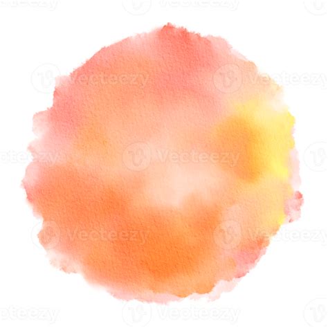 Círculo De Fondo De Mancha De Pintura De Acuarela Amarilla Rosa Pastel