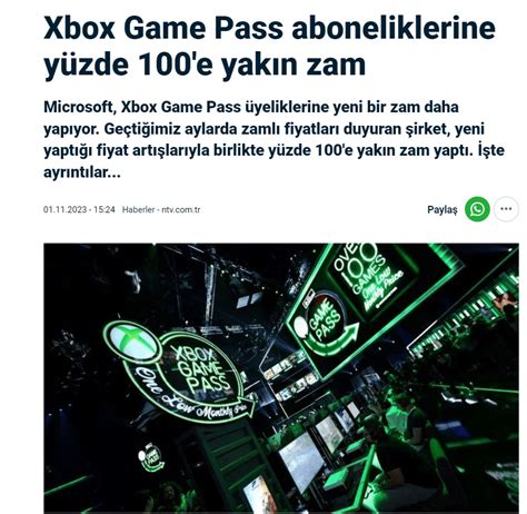 微软 Xgp 订阅在土耳其和阿根廷再次涨价，最高涨幅 107gamepass里拉