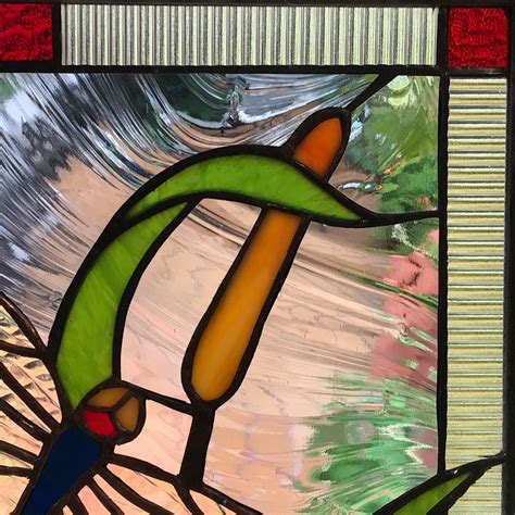 Dragonfly And Cattails Stained Glass Art Etsy