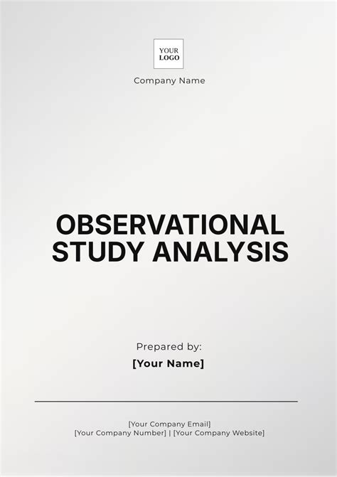 Free Observational Study Analysis Template To Edit Online