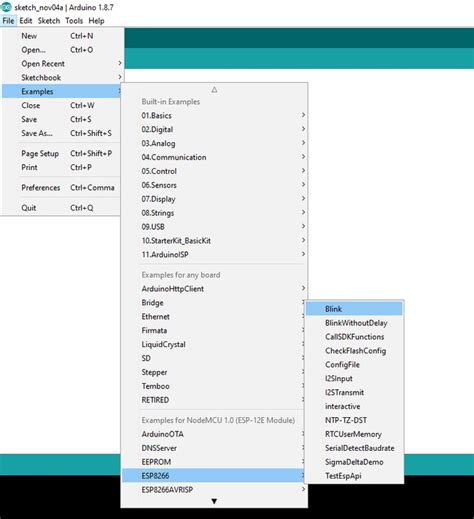 Getting Started With Nodemcu Esp8266 Using Arduino Ide Learn