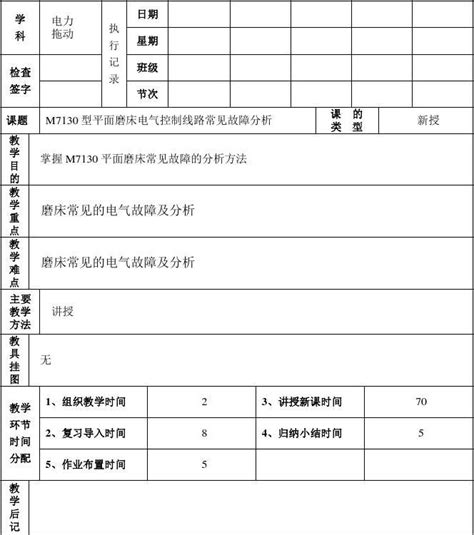 M7130型平面磨床电气故障分析word文档在线阅读与下载无忧文档