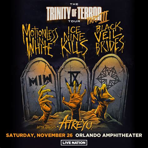 Giveaway — Trinity Of Terror Tour At Orlando Amp Nov 26 ⋆ Shows I Go