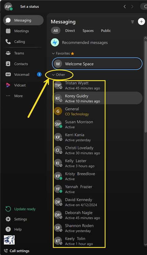 The Other Space In Messaging On Webex App Cisco Community