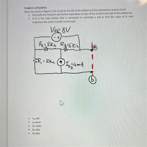 Solved Problem 5 20 Points Given The Circuit In Figure 5 Chegg