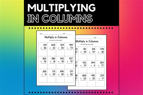 Digit By Digit Multiplication Graphic By Atlasart Creative Fabrica