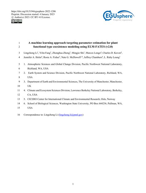 PDF A Machine Learning Approach Targeting Parameter Estimation For
