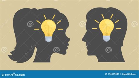 Schattenbild Des Mannes Und Der Frau Mit Lampe Vektor Abbildung