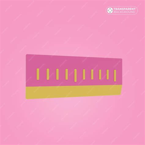 Premium Psd School Ruler In 3d Render