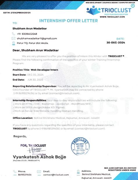 Internship Learningandgrowth Webdevelopment Html Css Javascript… Shubham Wadatkar 13