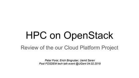 Hpc On Openstack Ppt