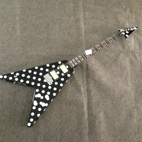 Stock Randy Rhoads Guitar Harpoon Polka Dot Flying V Standard Electric