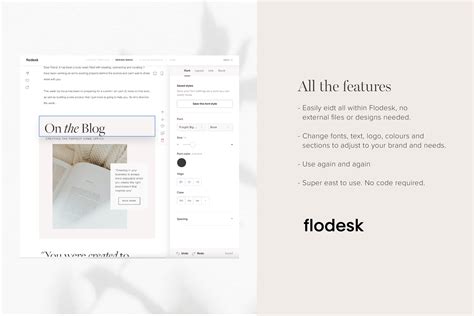 Flodesk Email Marketing Newsletter Template Digital Download Tabitha Emma