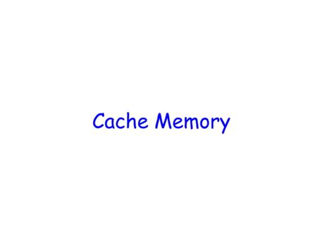 Computer Memory Hierarchy Computer Architecture Ppt