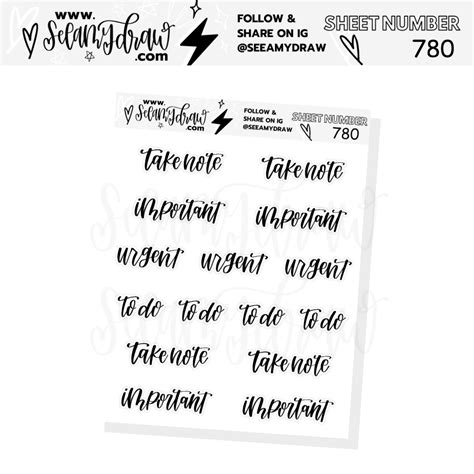 177 planner script sticker sheet see amy draw