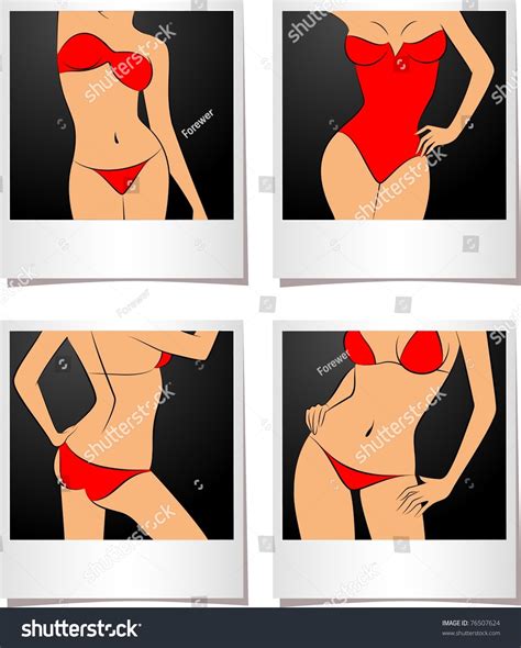 Beautiful Sexy Girls Photo Frames Vector 스톡 벡터 로열티 프리 Shutterstock