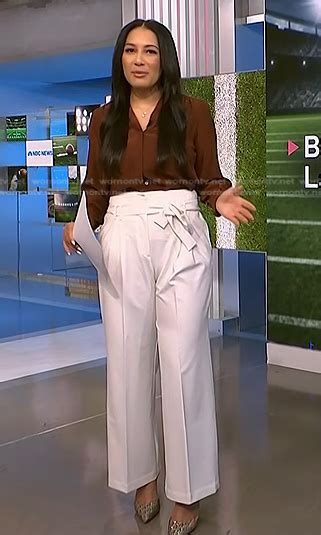 Wornontv Morgans White Wide Leg Pants On Nbc News Daily Morgan