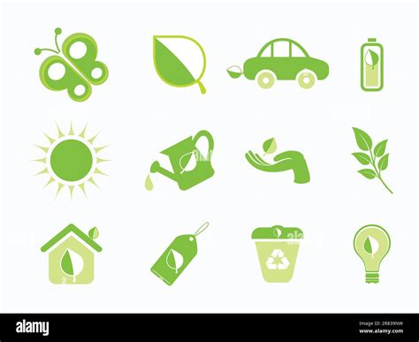 Abstract Multiple Eco Icon Vector Illustration Stock Vector Image And Art