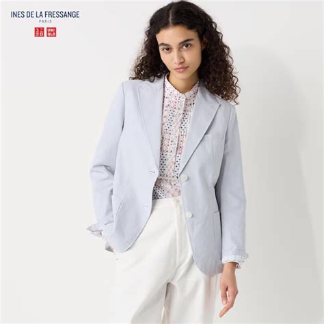 日本Uniqlo 代購 女裝 棉麻外套 467118 INES DE LA FRESSANGE 2024春夏系列聯名款 她的時尚 外套