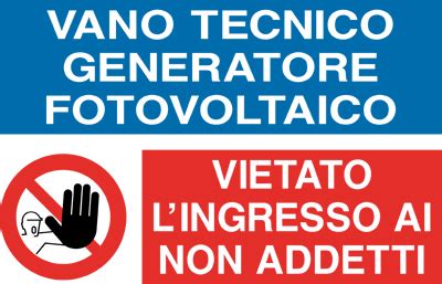 Segnaletica Cartello Vano Tecnico