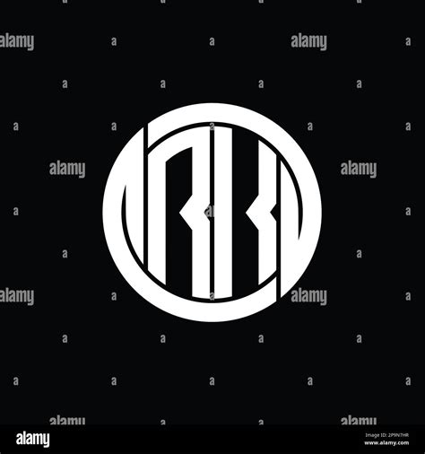 RK Logo Monogram Shield Inside Circle Isolated Shape Vector Images Design Template Stock Photo