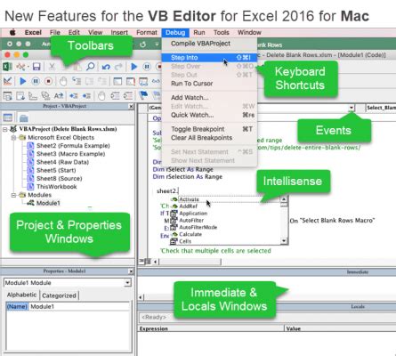 New VB Editor For Excel 2016 For Mac Excel Campus