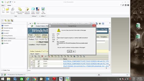 error in opening product folder ptc community