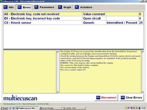 Ecu Error The FIAT Forum