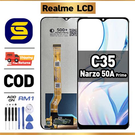Lcd Realme C35 Narzo 50a Prime Compatible For Glass Original Touch