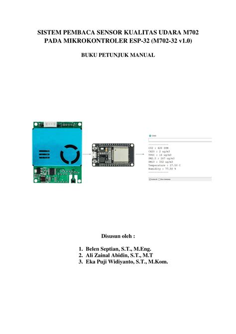 Pdf Sistem Pembaca Sensor Kualitas Udara M702 Pada Mikrokontroler Esp 32 M702 32 V1 0